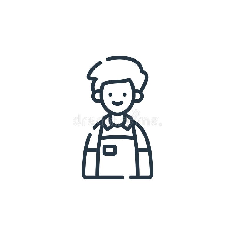 Sales Assistant Icon Vector from Supermarket Concept. Thin Line ...