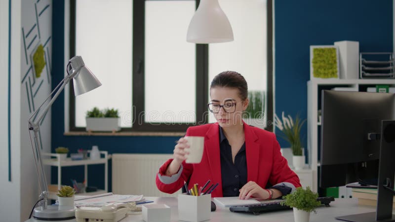 Sales Assistant Taking Notes on Documents To Analyze Charts Stock Video ...