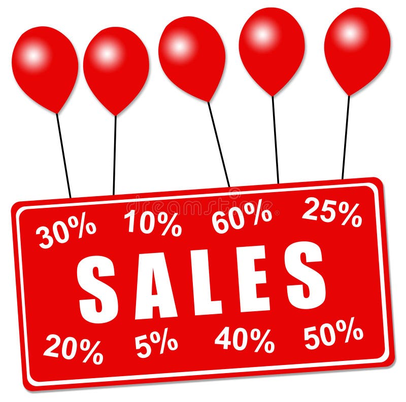 Sales balloons stock illustration. Illustration of paying - 20337855