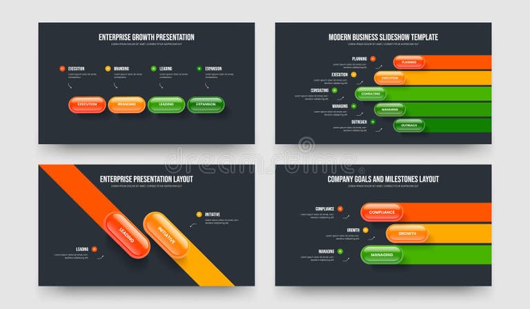 Sales Campaign 4 5 2 3 Element Infographic Presentation Design Set ...