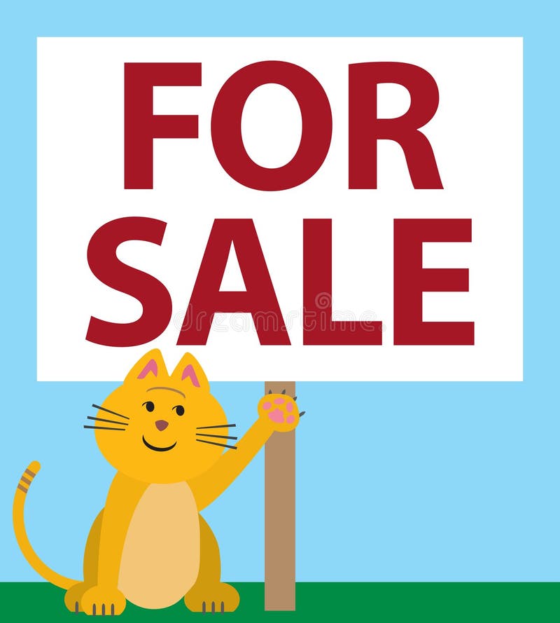 Sales Cat stock vector. Illustration of cartoon, attention - 290366348