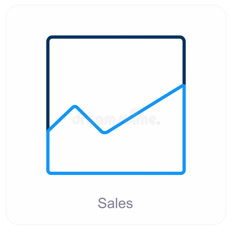 Sales and Chart Icon Concept Stock Illustration - Illustration of ...