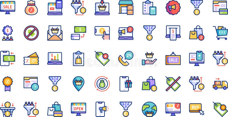 Sales Commercial Icons High-Quality Vector Icons Collection with ...