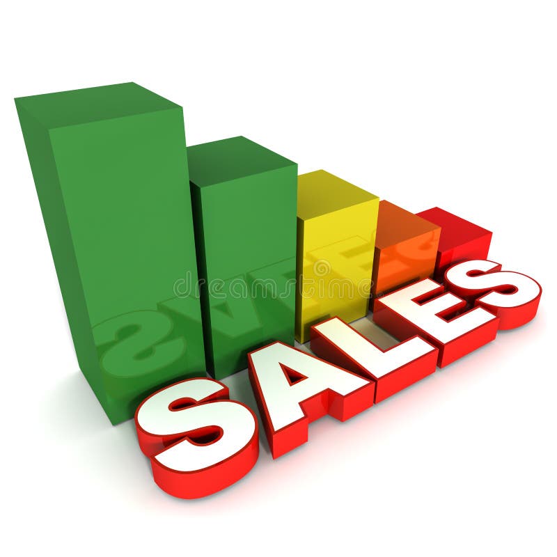 Sales stock illustration. Illustration of lowering, graph - 49949962