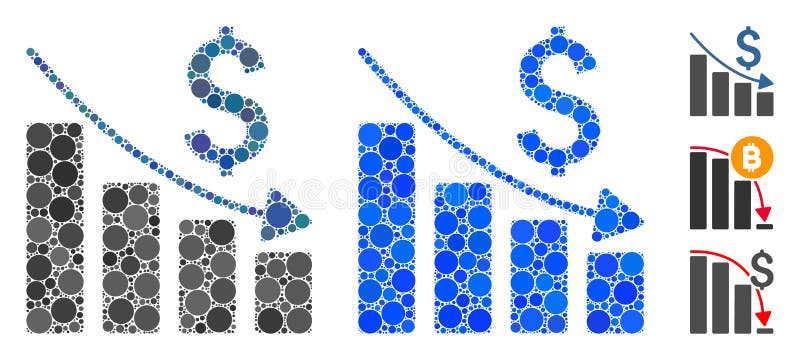 Sales Crisis Chart Composition Icon of Round Dots Stock Vector ...