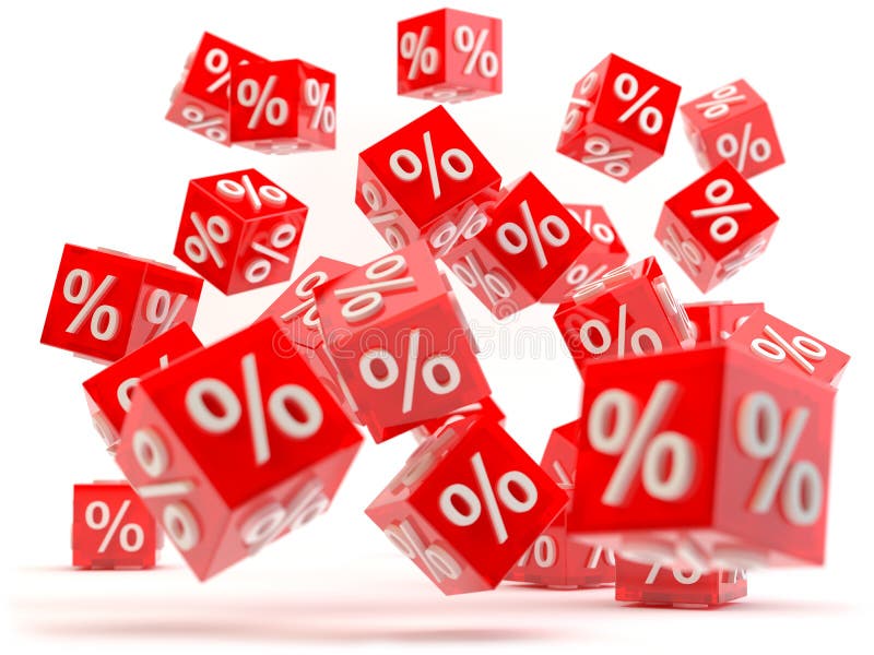 Sales Cubes, 3D Illustration Stock Illustration - Illustration of ...