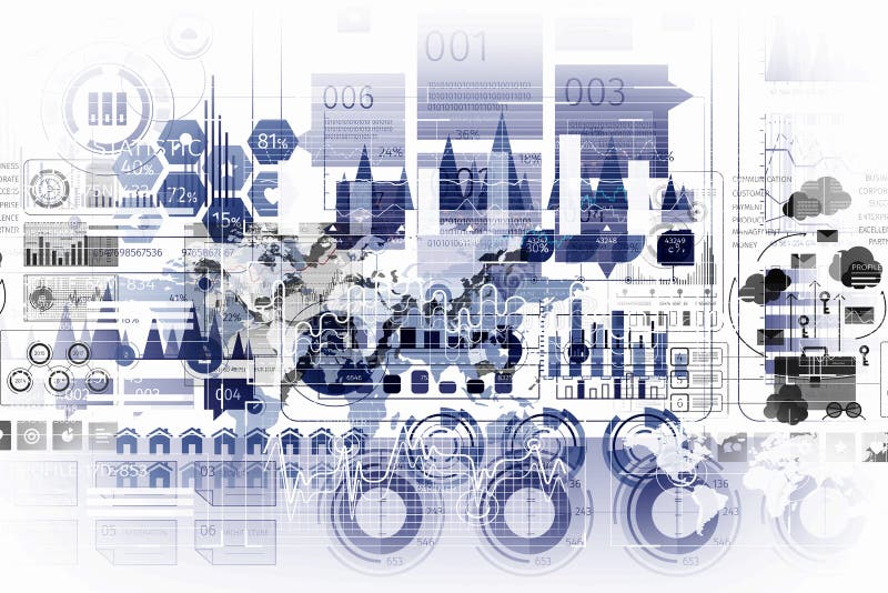 Sales Data and Dynamics . Mixed Media Stock Illustration - Illustration ...