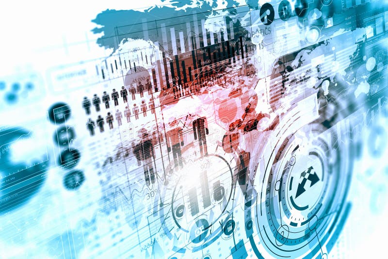 Sales Data and Dynamics . Mixed Media Stock Illustration - Illustration ...