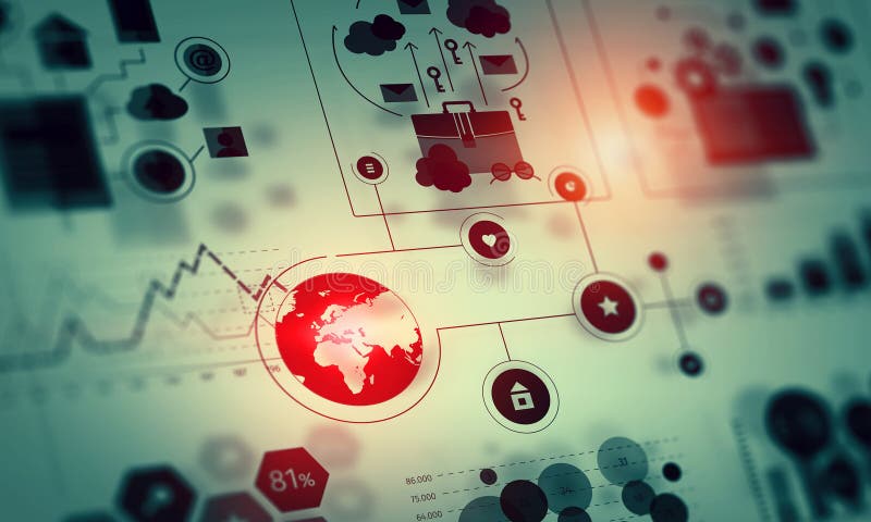 Sales Data and Dynamics . Mixed Media Stock Illustration - Illustration ...