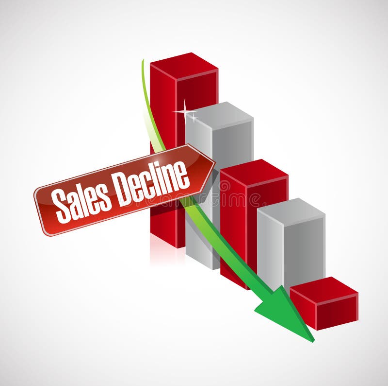 Sales Decline Business Graph Illustration Stock Illustration ...
