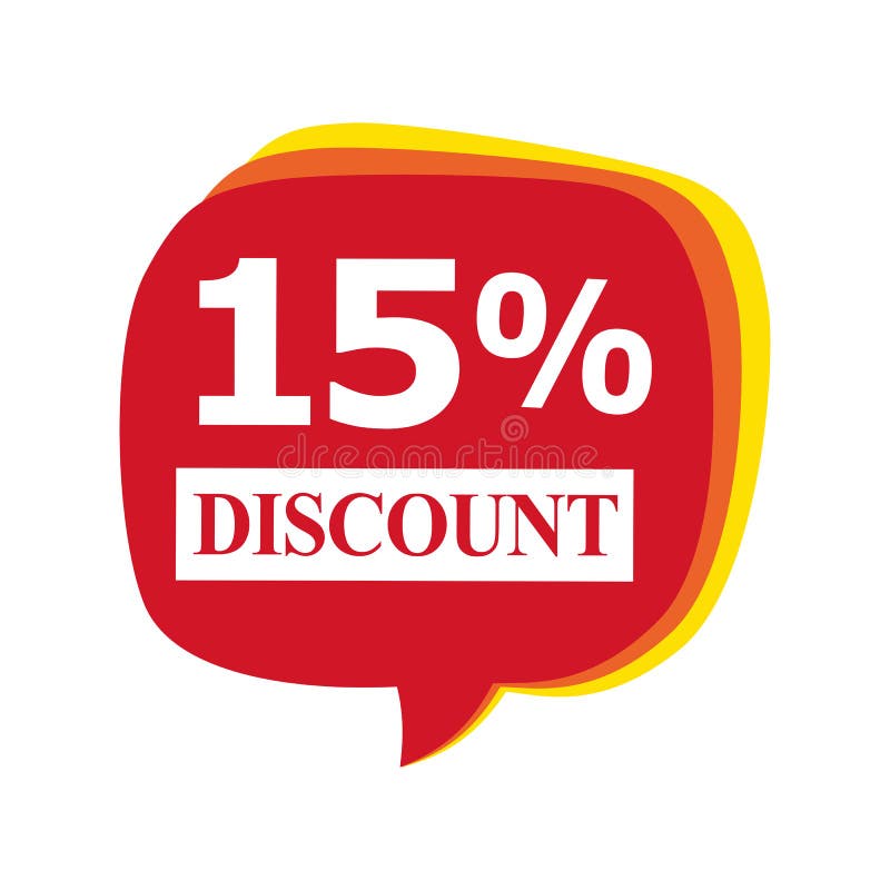 Sales Discount Icon. 15 Discount Stock Vector - Illustration of ...