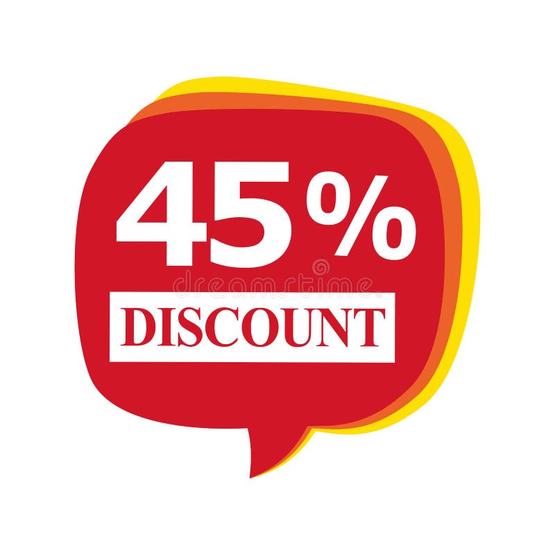 Sales Discount Icon. 45 Discount Stock Vector - Illustration of ...