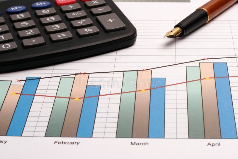 Sales earning chart stock photo. Image of investment - 44014086