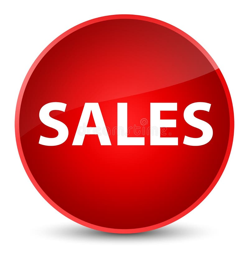 Sales Elegant Red Round Button Stock Illustration - Illustration of ...