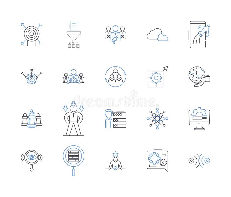 Sales Enablement Line Icons Collection. Training, Strategy ...