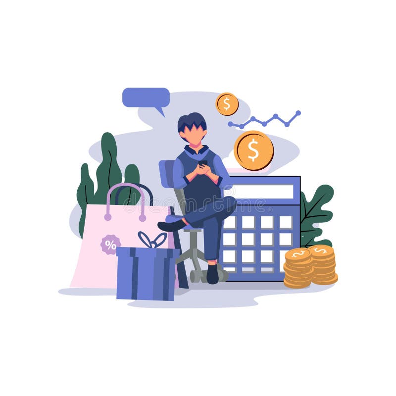 Sales Forcasting Flat Style Illustration Vector Design Stock Vector ...