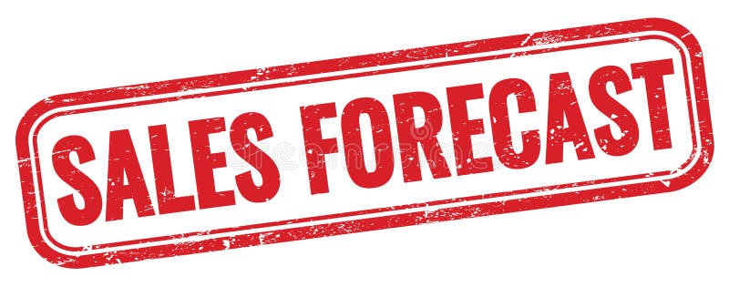 SALES FORECAST Text on Red Grungy Vintage Stamp Stock Illustration ...