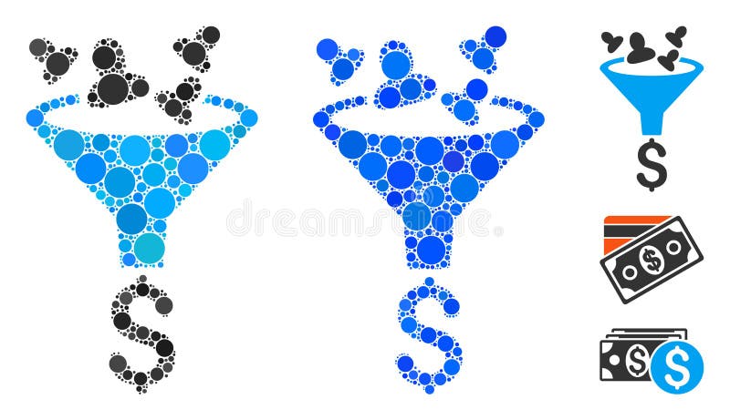 Sales Funnel Composition Icon of Circles Stock Vector - Illustration of ...