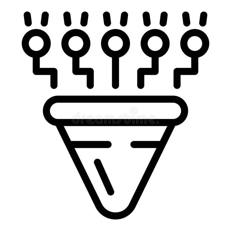 Sales Funnel Converting Multiple Leads into Potential Customers Stock ...