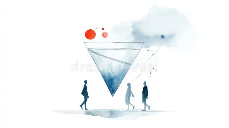 Sales Funnel Customer Journey Visual Representation Depicting the Steps ...
