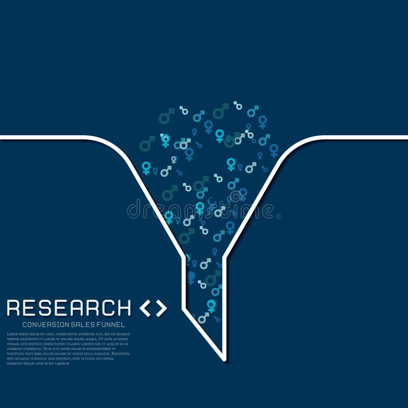 Sales Funnel Flat Illustration, Graphics. Stock Illustration ...