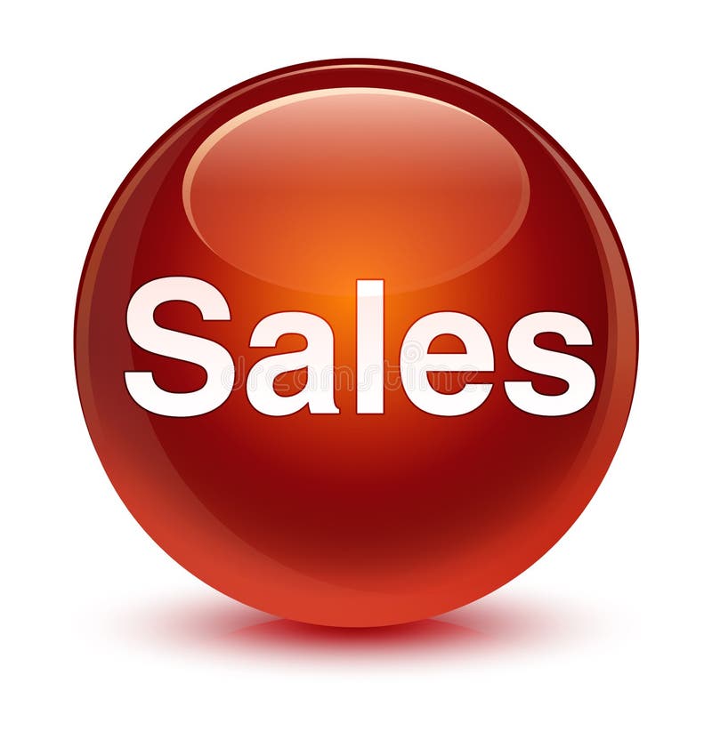 Sales Glassy Brown Round Button Stock Illustration - Illustration of ...