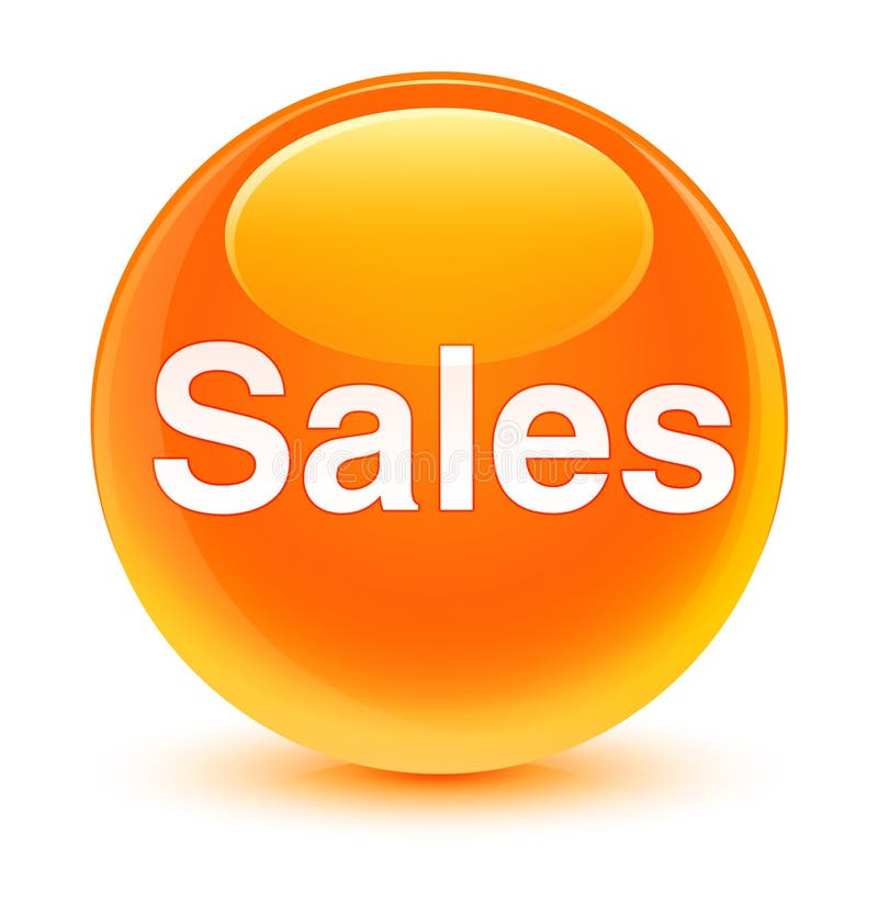 Orange Sales Icons Floating In The Air 3D Rendering Stock Illustration ...