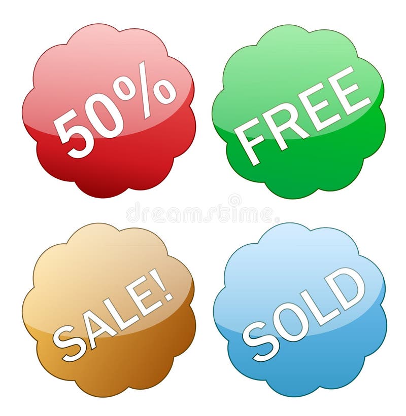 Sales glossy icon tag stock vector. Illustration of burst - 25808261