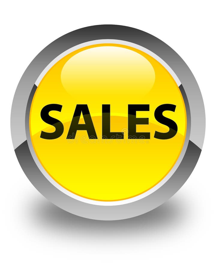 Sales red round button stock illustration. Illustration of button ...