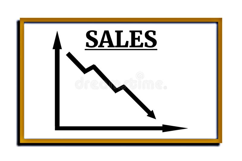 Sales Graph Illustrated on the Board Stock Illustration - Illustration ...