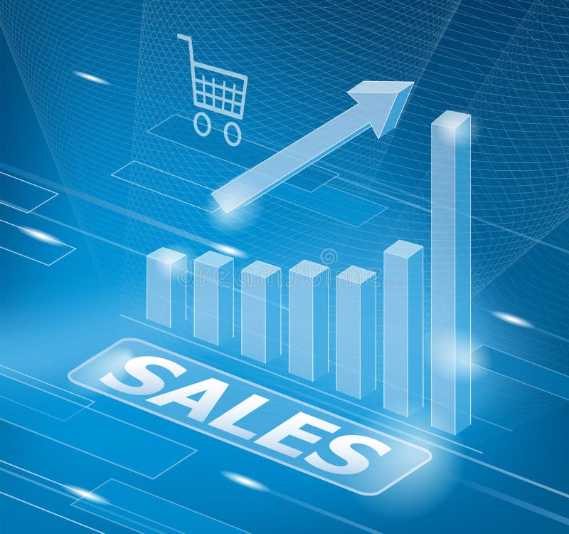 Representation of Sales Increase in Graphic Stock Illustration ...