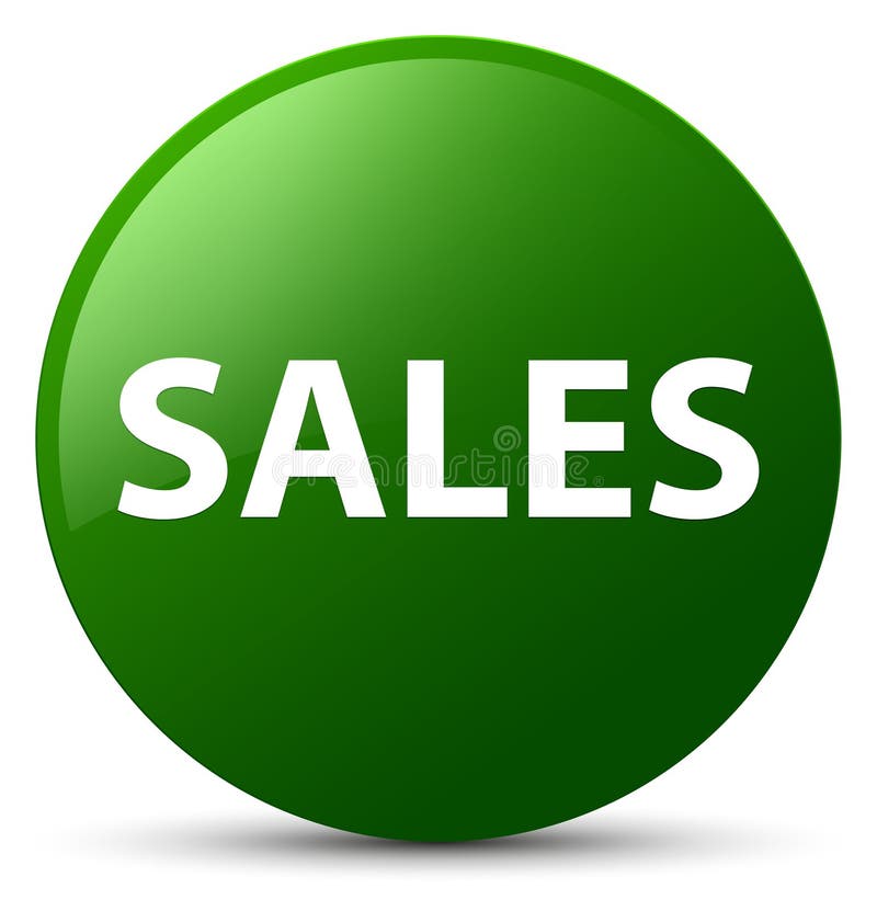 Sales green round button stock illustration. Illustration of button ...