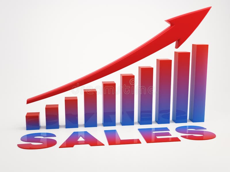 Sales Growth with Arrow Symbol (concept Image) Stock Illustration ...