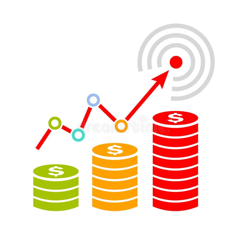 Sales Growth Chart Vector Icon Stock Vector - Illustration of curve ...