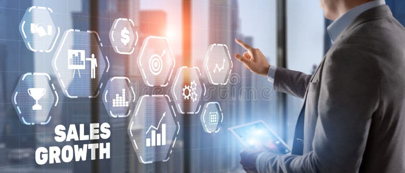 Sales Growth, Increase Sales or Business Growth Concept. Stock Image ...