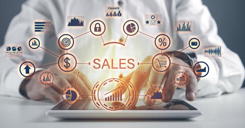 Sales Growth. Increase Sales. Graphs and Charts Stock Photo - Image of ...