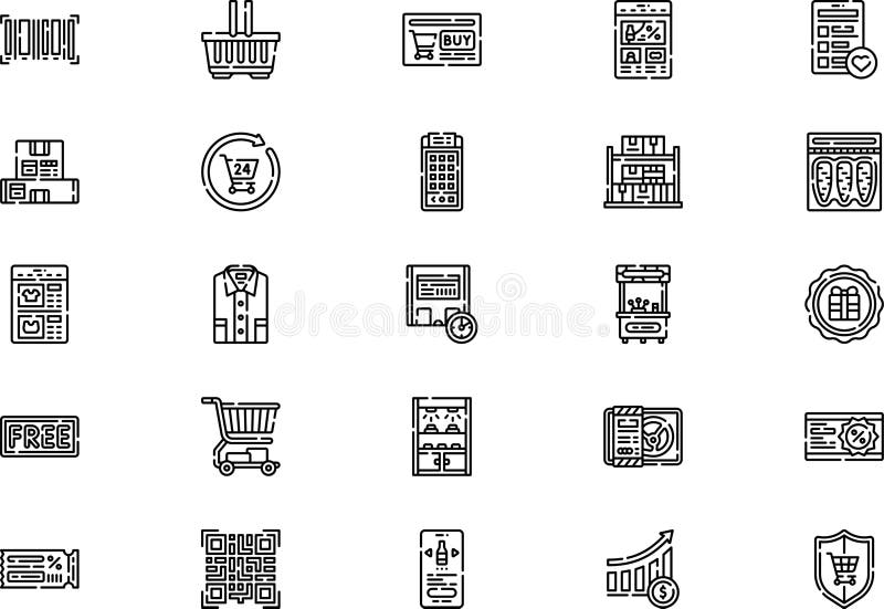 Sales Icons Collection is a Vector Illustration with Editable Stroke ...