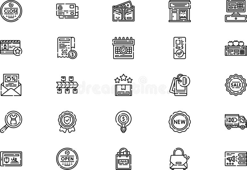 Sales Icons Collection is a Vector Illustration with Editable Stroke ...