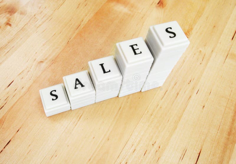 Sales Increase - Word in Blocks Stock Image - Image of grows, copyspace ...