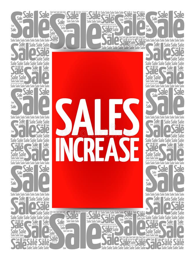 Sales Increase words cloud stock illustration. Illustration of graph ...