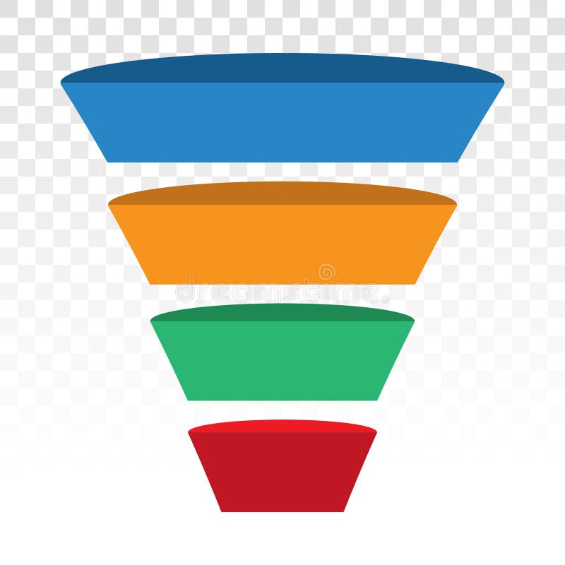 Sales Lead Funnel Flat Icon with Arrows Stock Vector - Illustration of ...