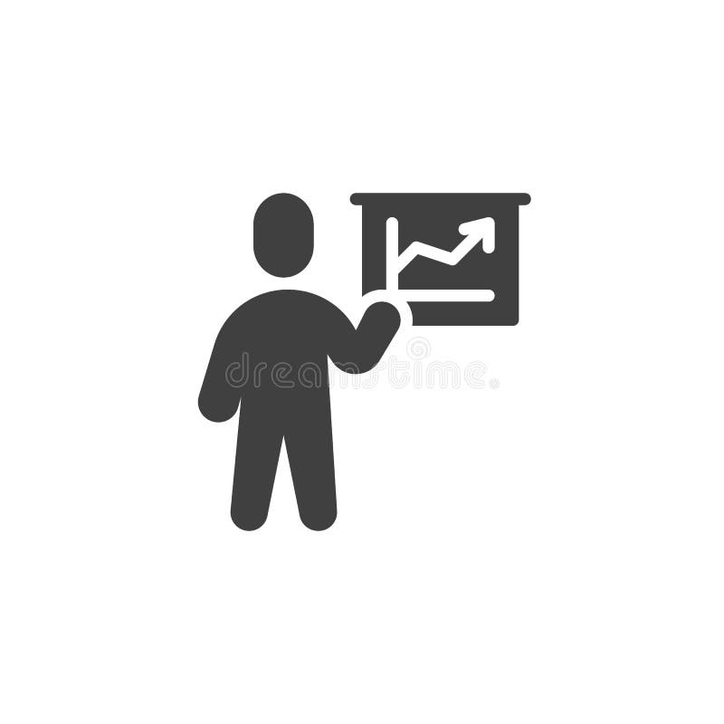 Sales Manager Presentation Vector Icon Stock Vector - Illustration of ...