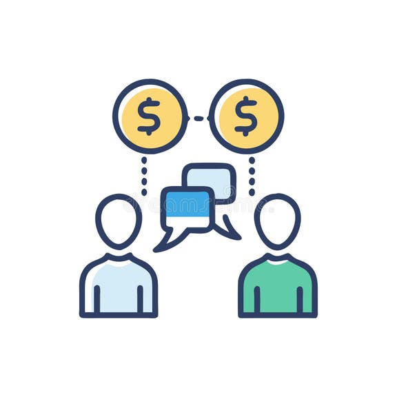 Sales Negotiation Icon for Agreements Stock Illustration - Illustration ...