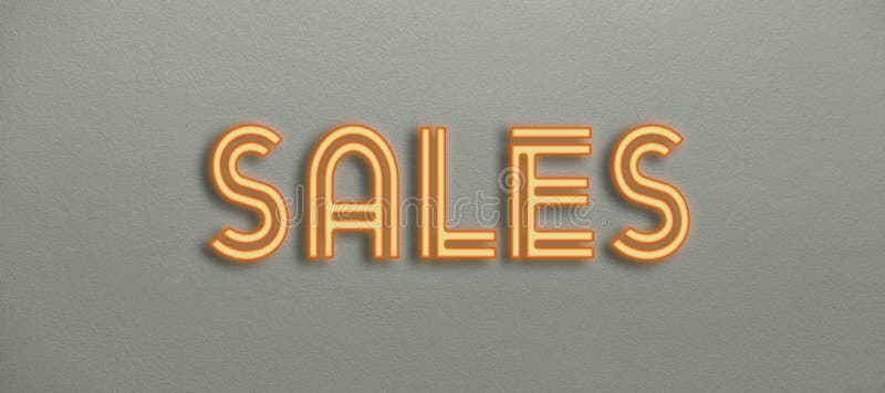 Sales neon sign on a wall stock image. Image of light - 326265745