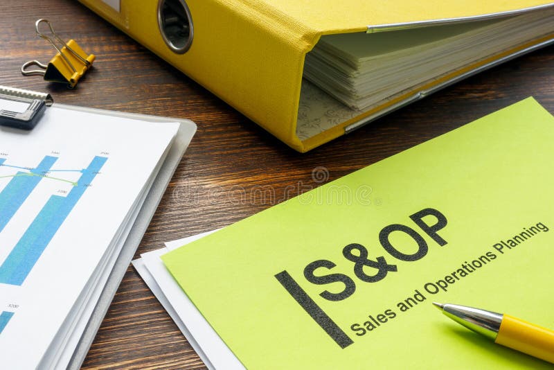 Sales and Operations Planning SOP Papers and Folder. Stock Image ...