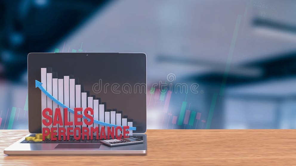 The Sales Performance and Chart for Business Concept 3d Rendering Stock ...