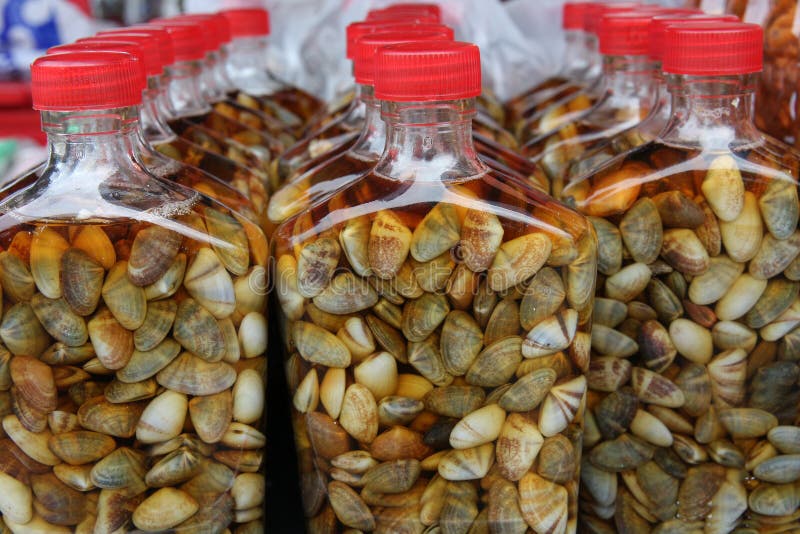 Sales of Pickled Shell on the Market Pickled Stock Image - Image of ...