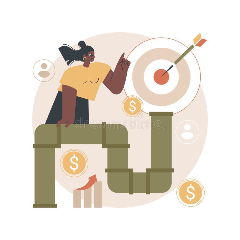 Sales Pipeline Management Abstract Concept Vector Illustration. Stock ...