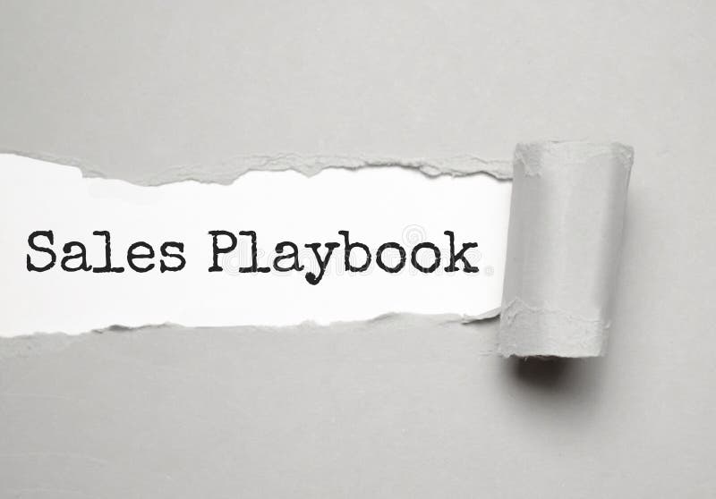Sales Playbook on Grey Torn Paper. Business Concept Stock Photo - Image ...