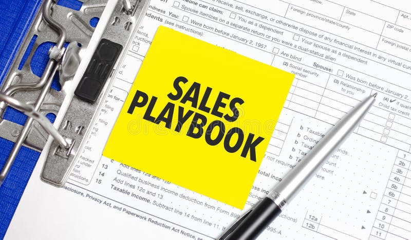 Sales Playbook Words on Paper Notebook with Pen Stock Photo - Image of ...